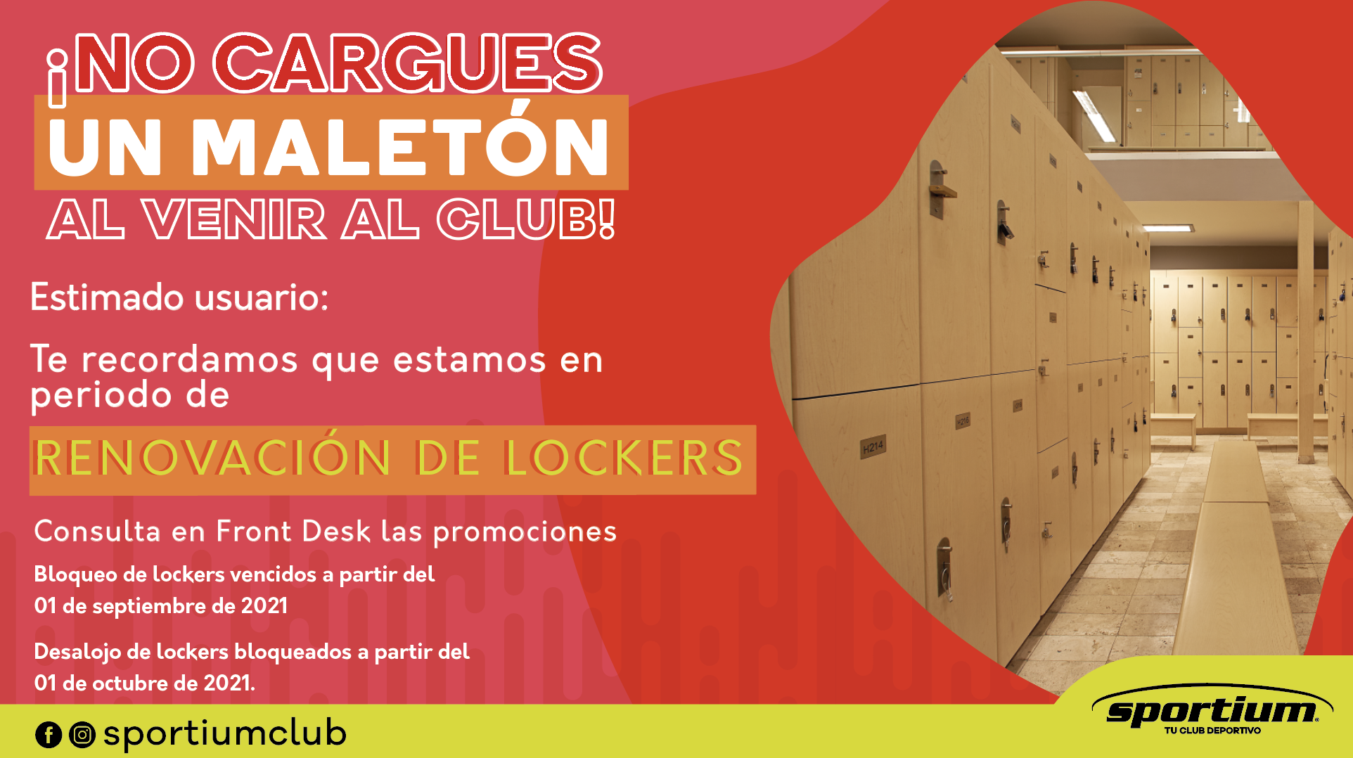 Renueva tu locker - Sportium